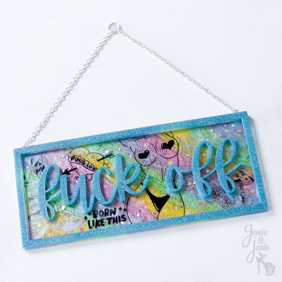 Born This Way: F-OFF Sign Wall Hanging / Queer Pride Wall Decor ...