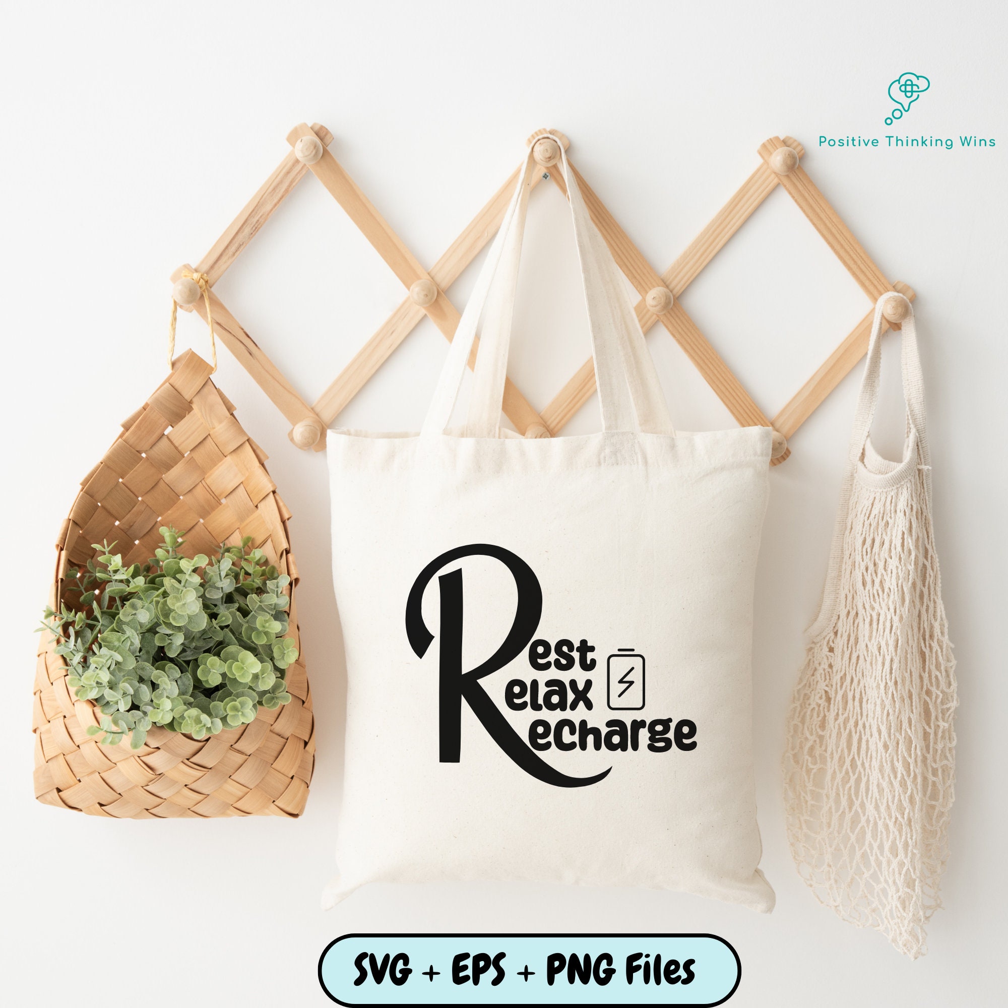 Rest Relax Recharge SVG, PNG, EPS Files, Self Care, Digital, Wall Art ...