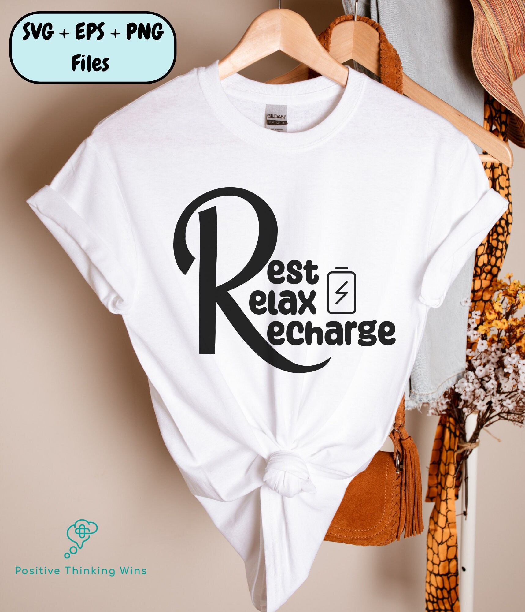 Rest Relax Recharge SVG, PNG, EPS Files, Self Care, Digital, Wall Art ...