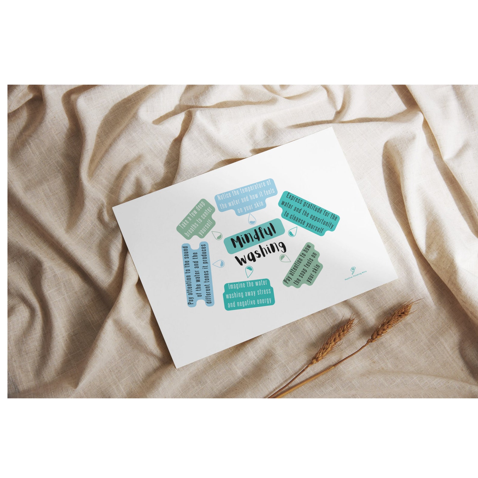 Daily Mindfulness, Mindful Washing, Printable, Mindful Exercise ...