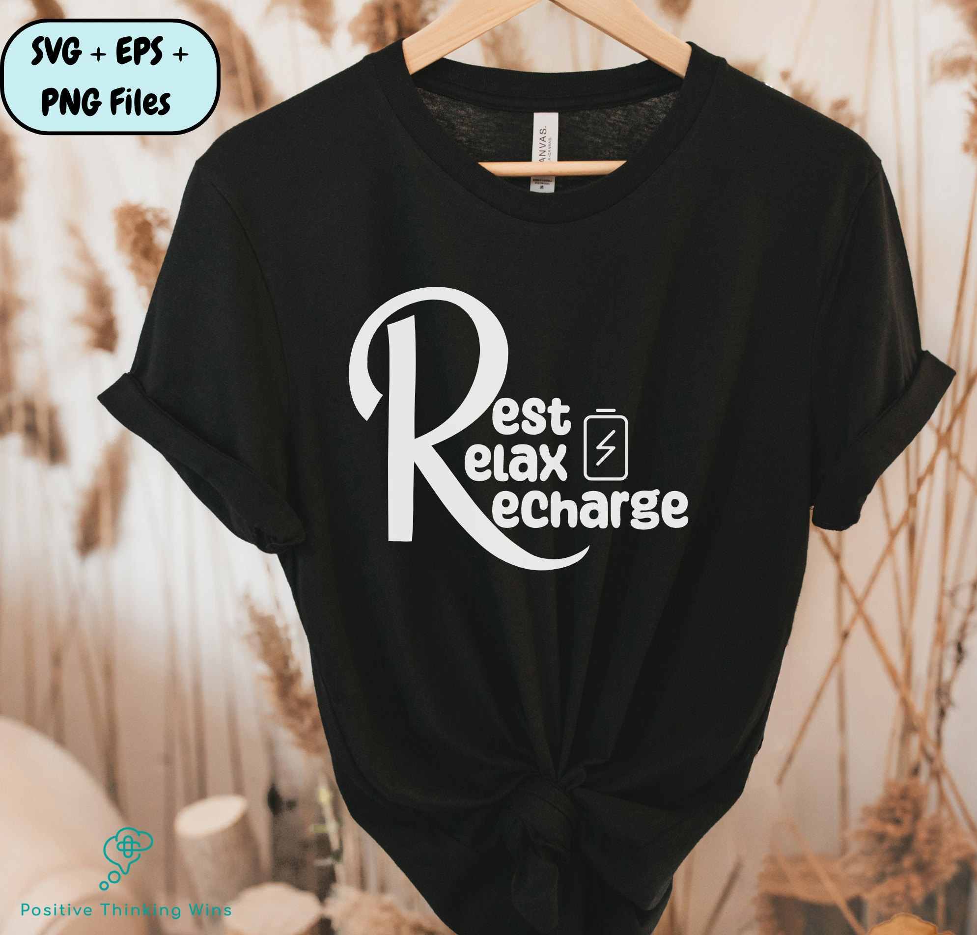 Rest Relax Recharge SVG, PNG, EPS Files, Self Care, Digital, Wall Art ...