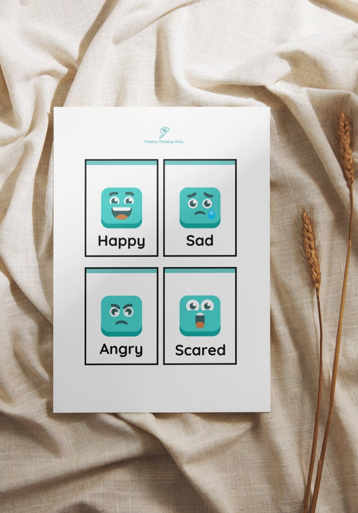 Printable Emotion, Mood, Card Game, for Kids, Children, Flashcards ...