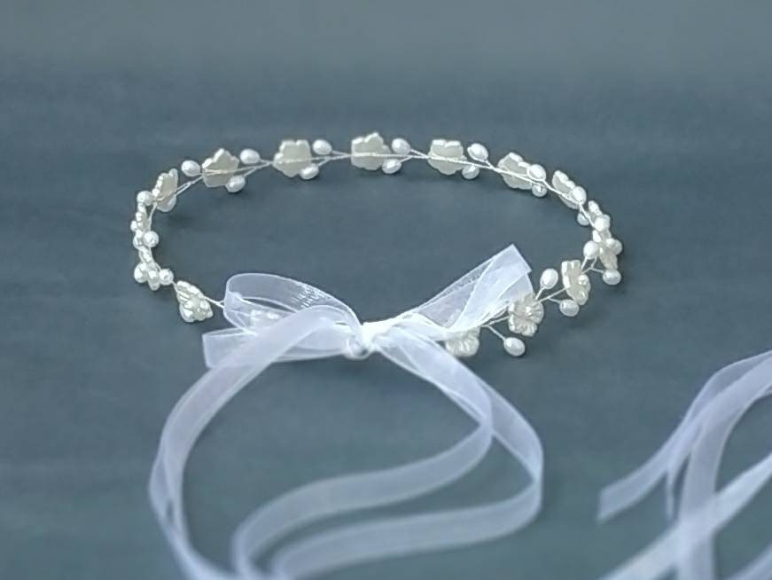 First Communion Flower Headband Floral Hair Wreath Communion | Etsy