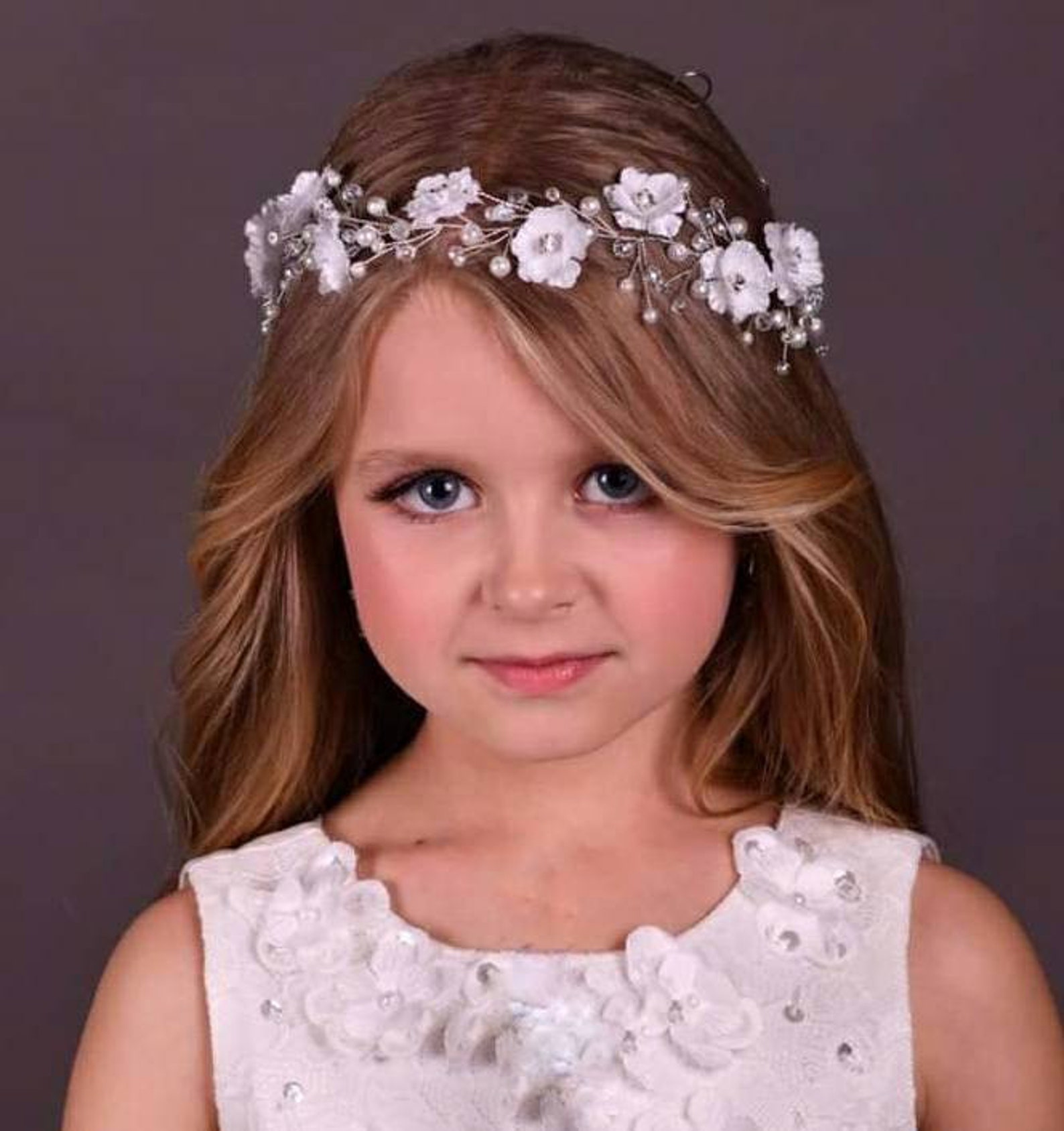 Flower Girl Crown Flower Headband - Etsy