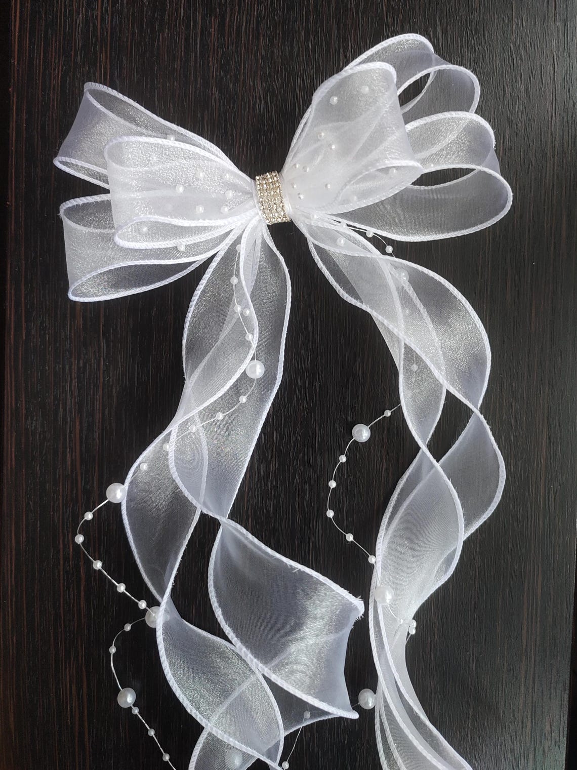White Hair Bow First Communion Veil First Communion Bow Tie - Etsy