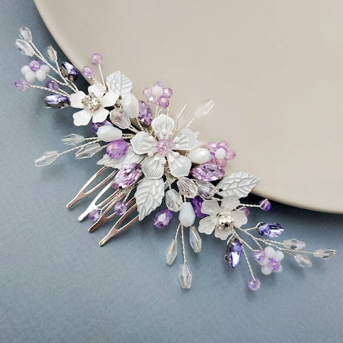 Purple Hair Pins Lavender Wedding Hair Piece Bridal Hair Piece - Etsy
