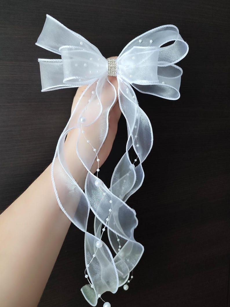 White Hair Bow First Communion Veil First Communion Bow Tie - Etsy