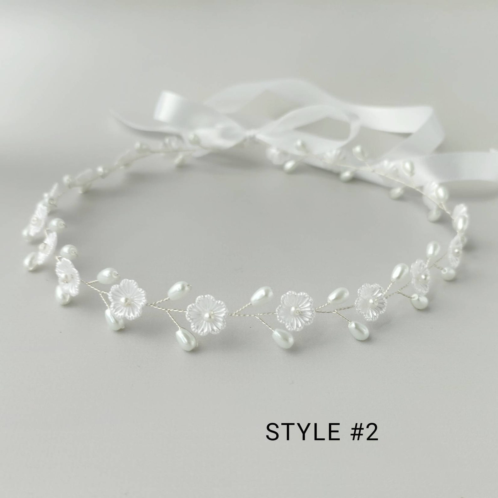 First Communion Flower Headband White Floral Hair Wreath Communion ...
