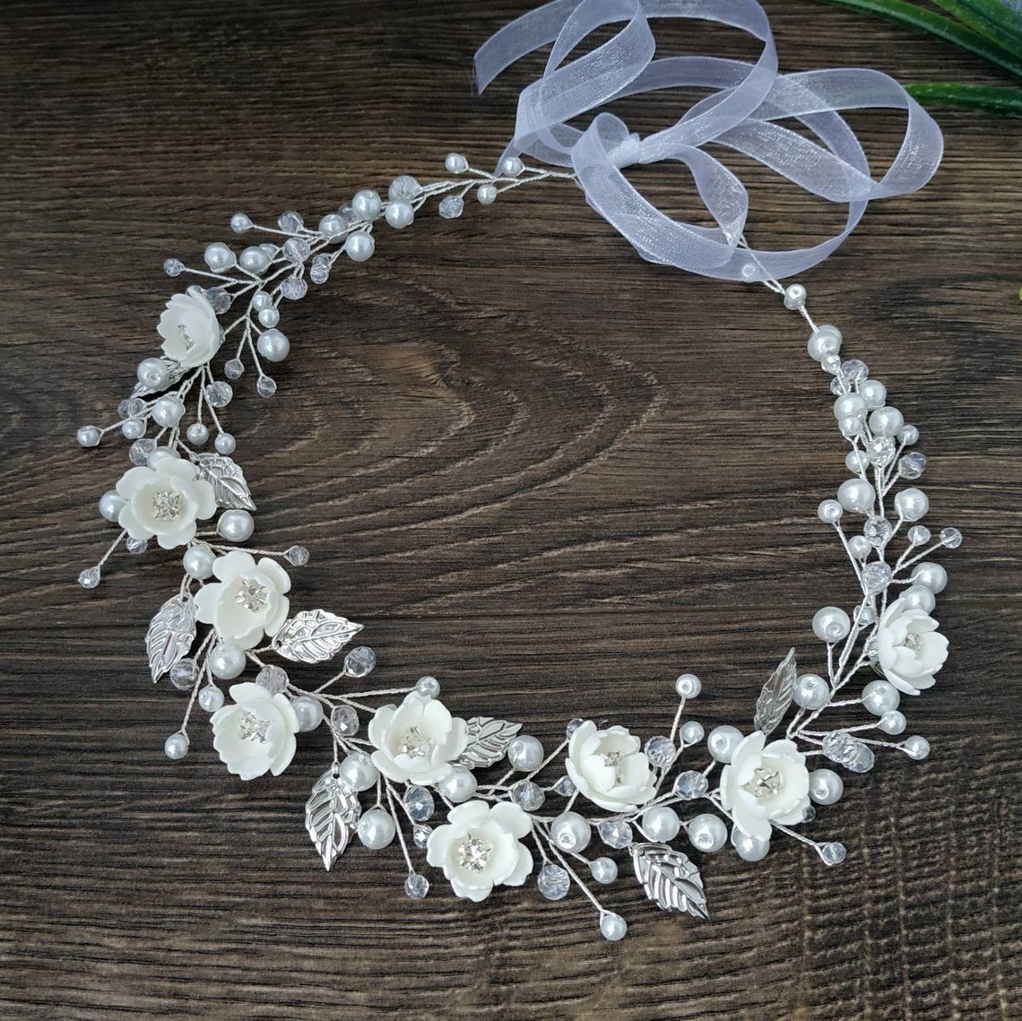 First Communion Headpiece. First Communion Flower Headband - Etsy