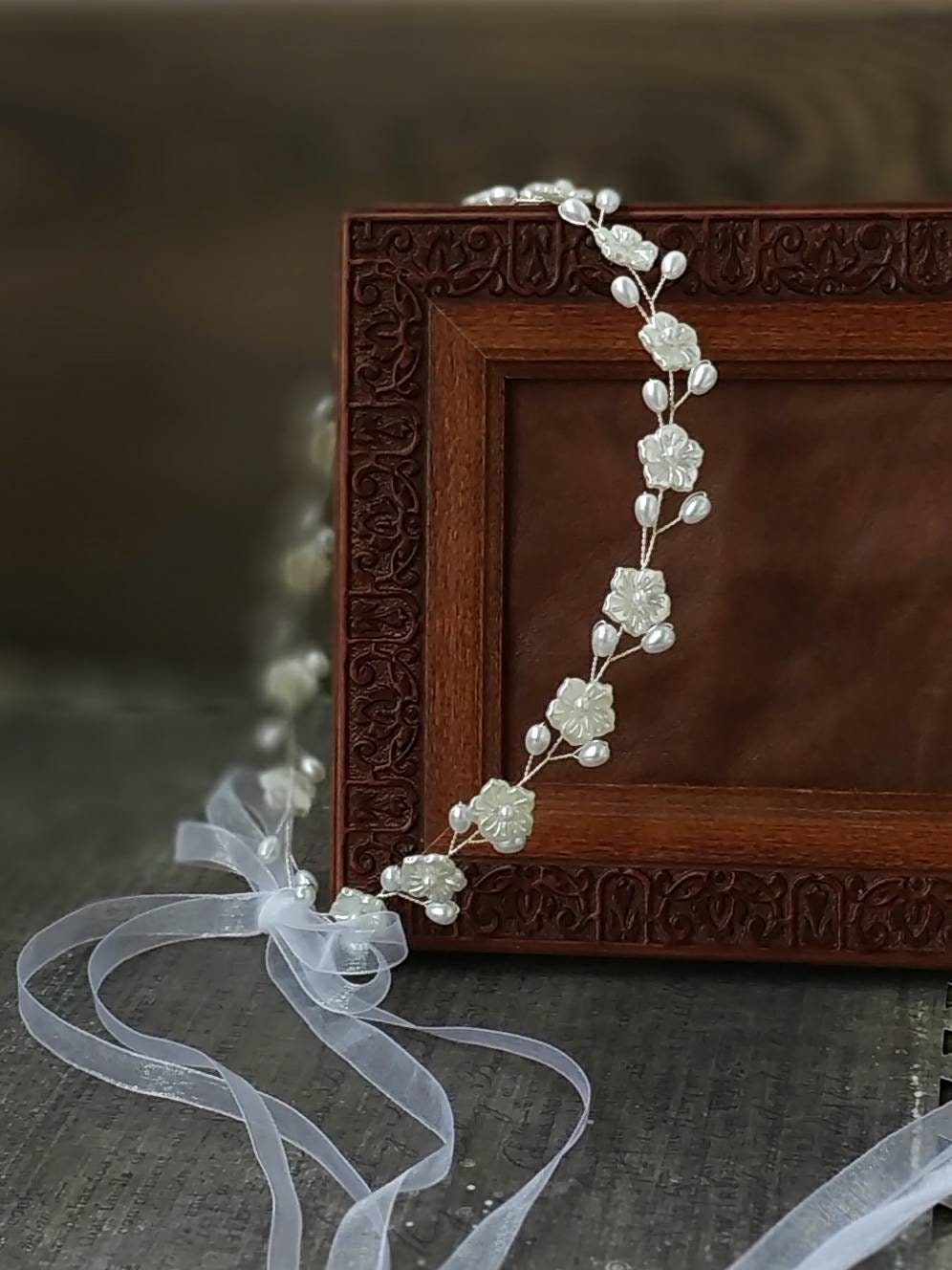 First Communion Flower Headband Floral Hair Wreath Communion | Etsy