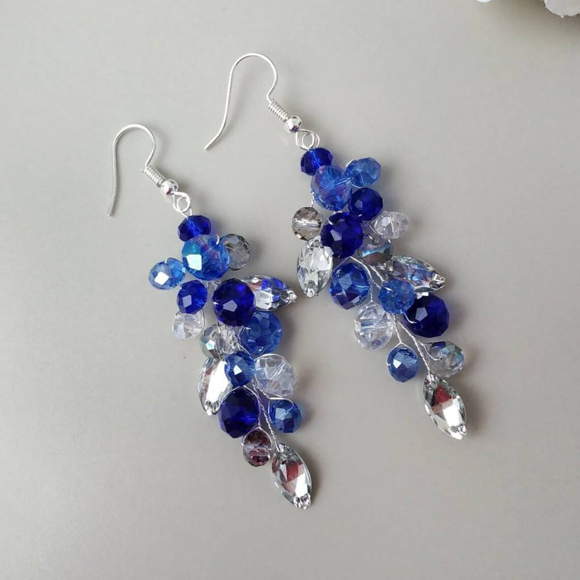 Mother of the Bride Blue Hair Pin. Crystal Hair Pin and Beaded - Etsy