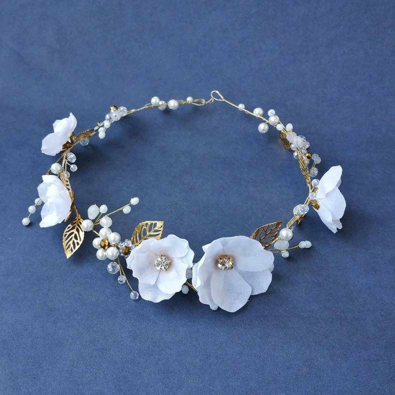 Gold Flower Girl Crown - Etsy