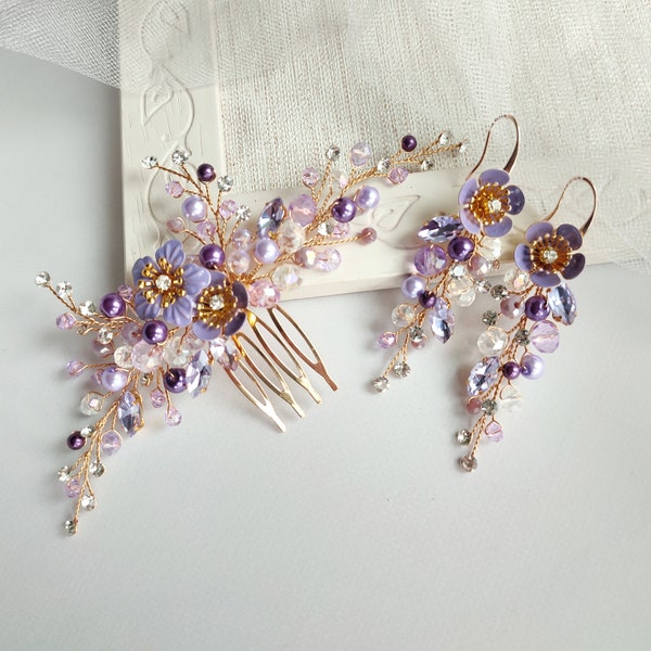 Purple Hair Comb - Etsy