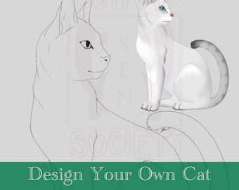 Warrior Cat OC Printable Coloring Sheet | Design Your Own Cat ...