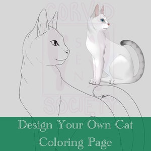 sitting cat drawing base