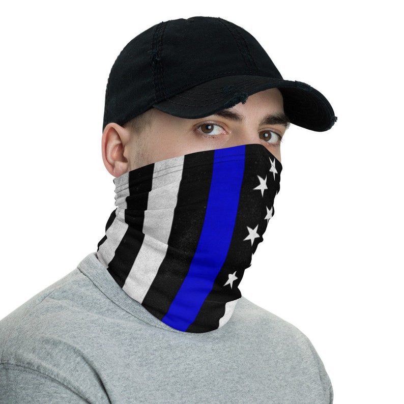 Thin Blue Line Neck Gaiter - Etsy