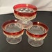 Mid-century Red Cut Glass Set Set of 6. Red Glass, Unique Red Glass ...
