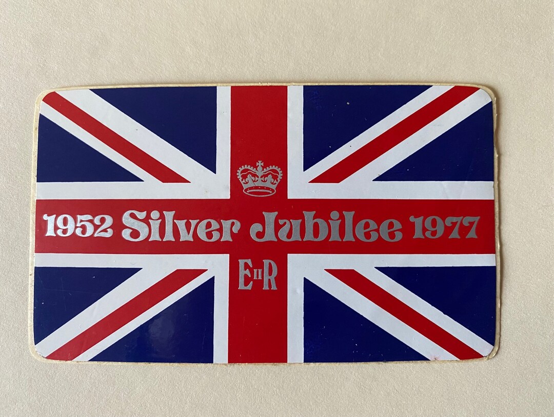 1977 Silver Jubilee Sticker, Royal Jubilee Collectibles, 1977 Silver ...