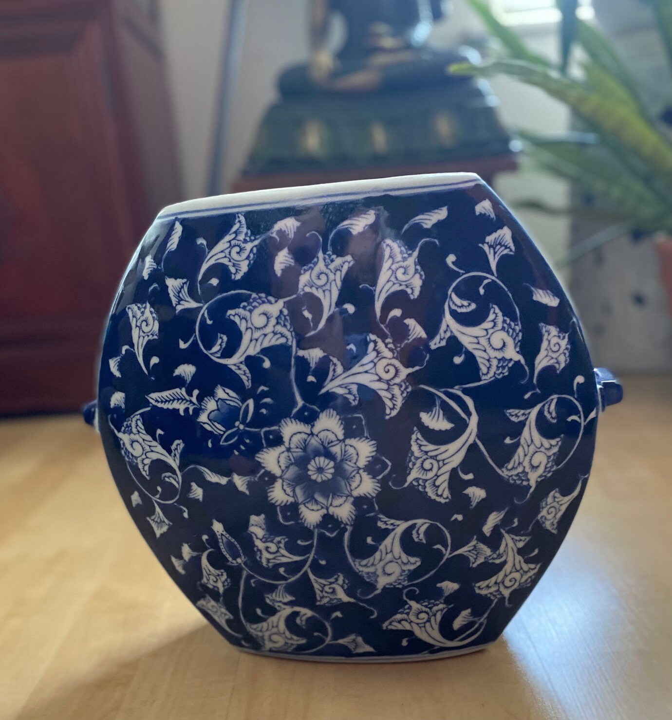 Blue Porcelain Floral Vase. Blue and White Porcelain, Unique Porcelain ...