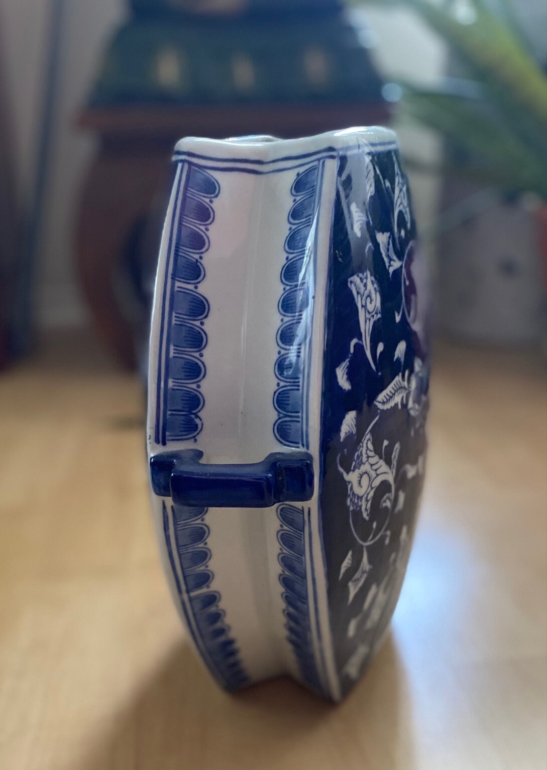 Blue Porcelain Floral Vase. Blue and White Porcelain, Unique Porcelain ...