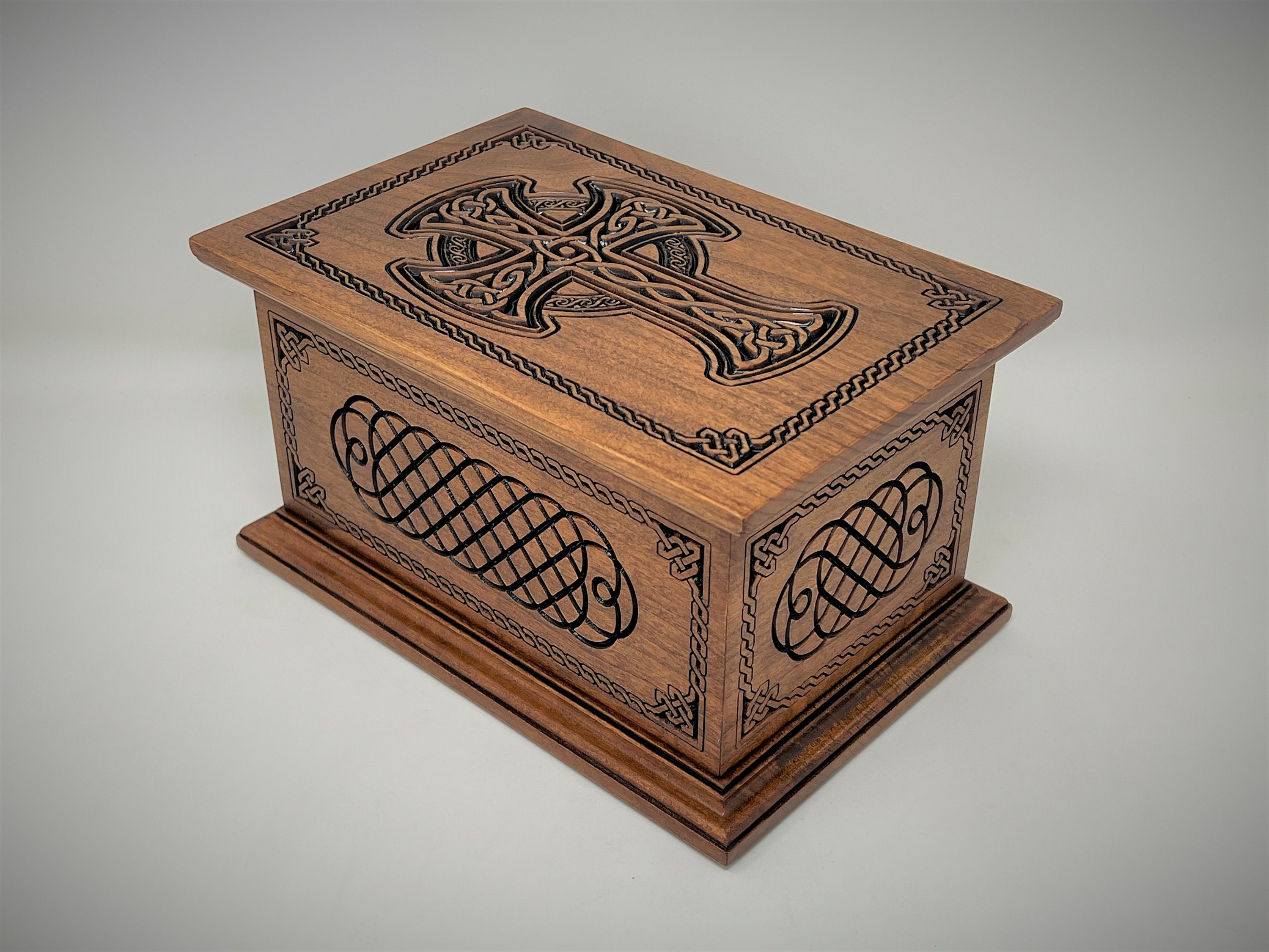 Celtic Cross Urn for Human Ashes / Christian Memorial Urn / Catholic ...