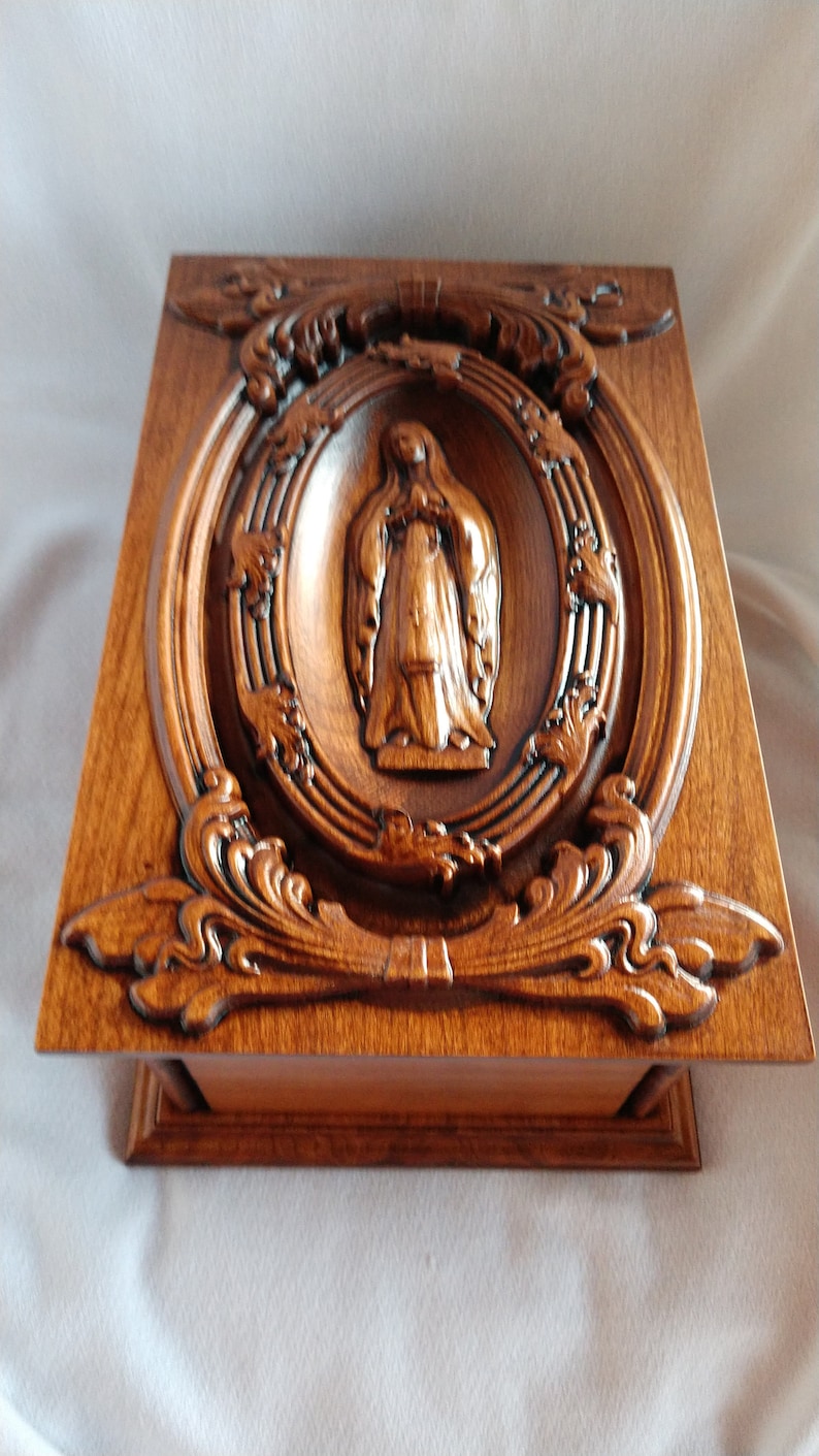 Virgin Mary Urn for Human Ashes / Catholic Memorial Funeral Urn ...