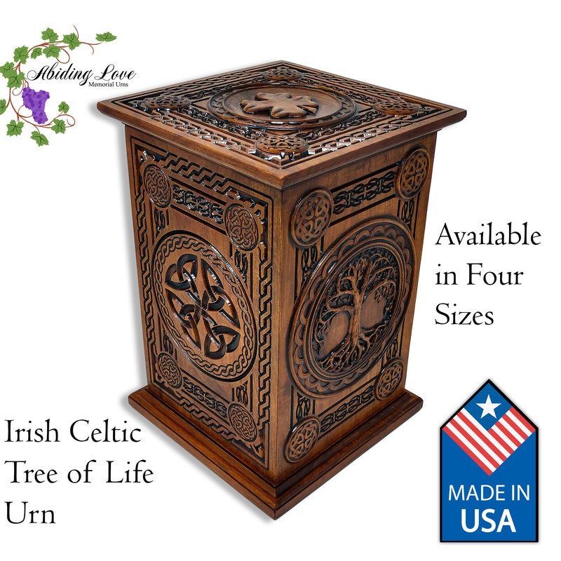 Catholic Wooden Box Urn - Etsy