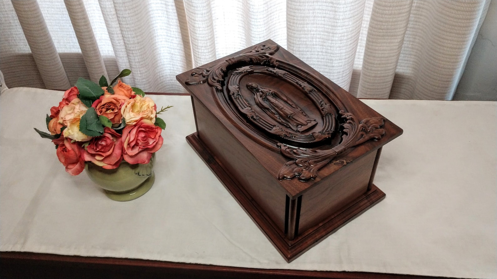 Catholic Memorial Funeral Urn / Virgin Mary Urn for Human Ashes ...