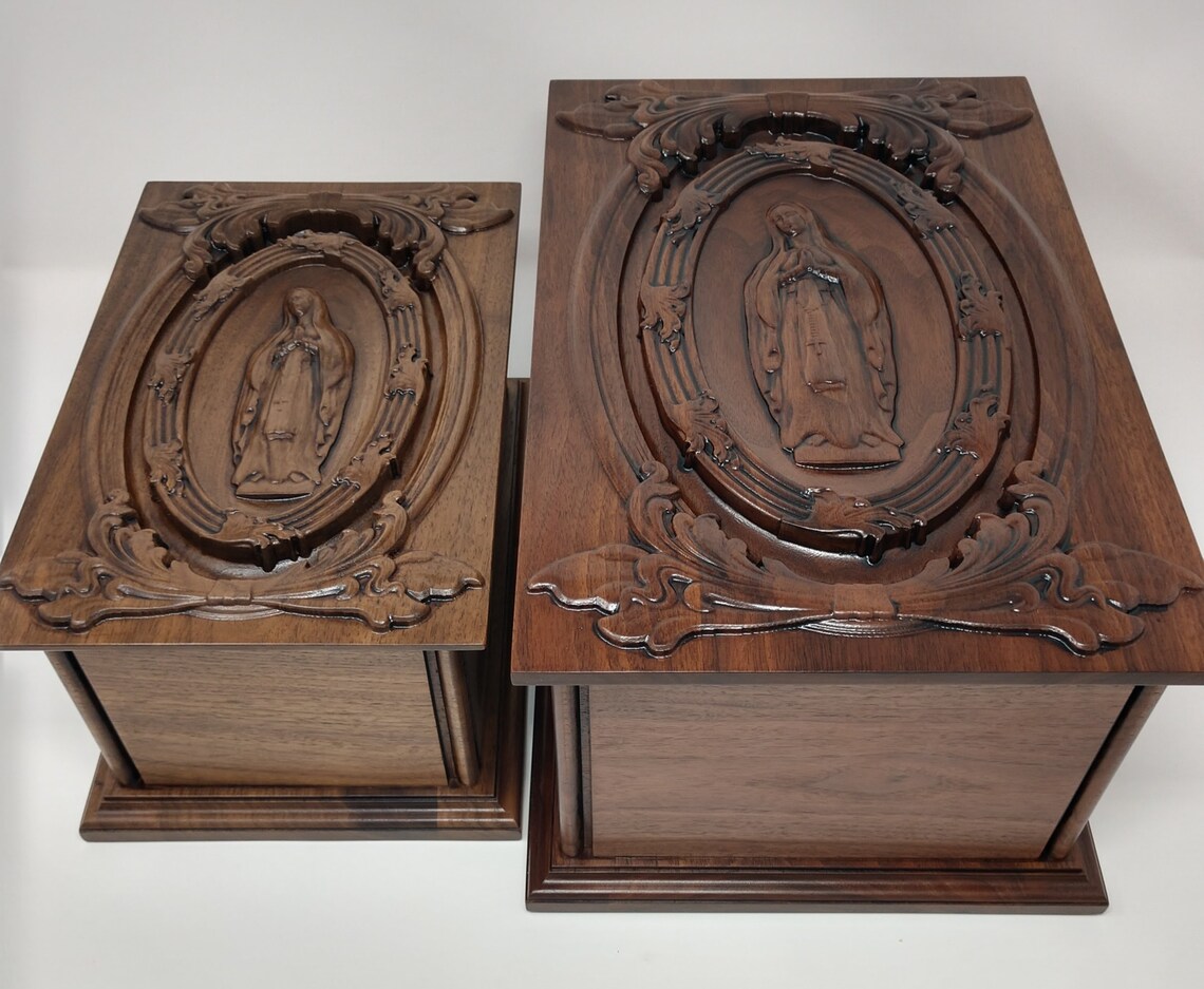 Catholic Urn for Human Ashes / Companion Urn / Virgin Mary / - Etsy