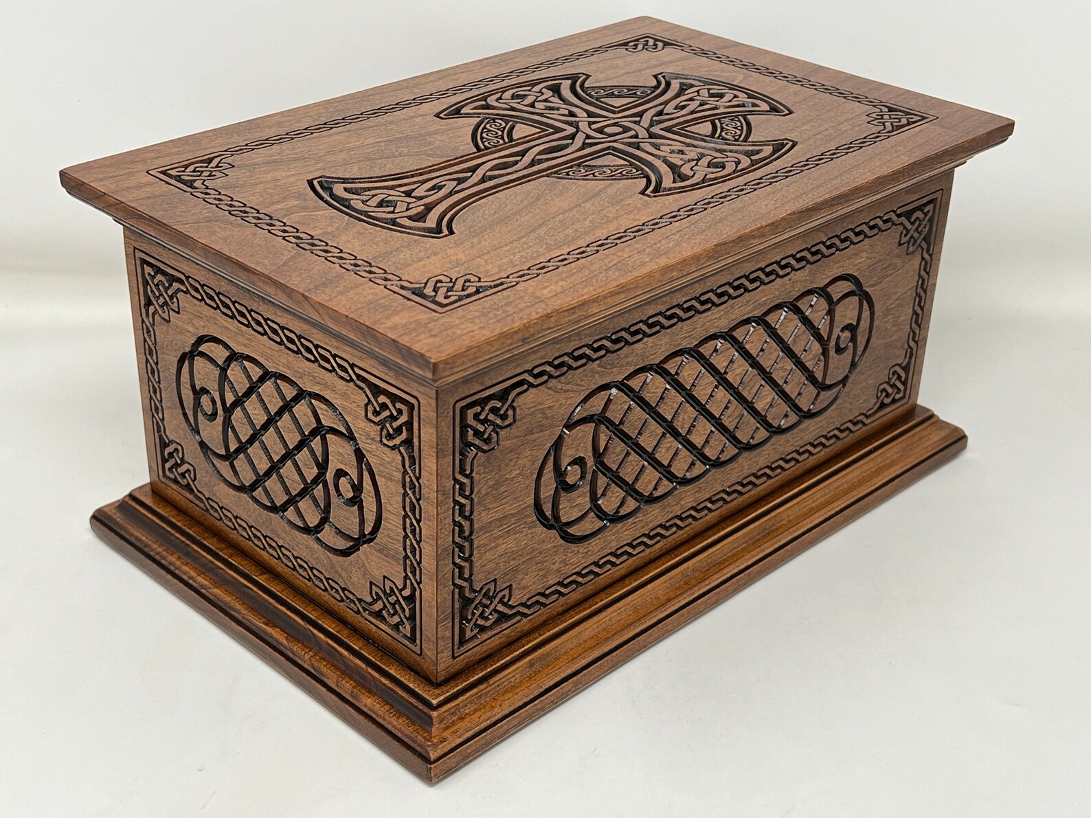 Celtic Cross Urn for Human Ashes / Christian Memorial Urn / Catholic ...