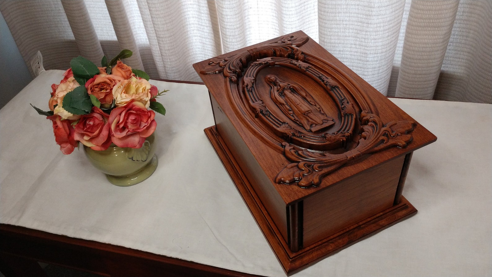 Catholic Memorial Funeral Urn / Virgin Mary Urn for Human Ashes ...