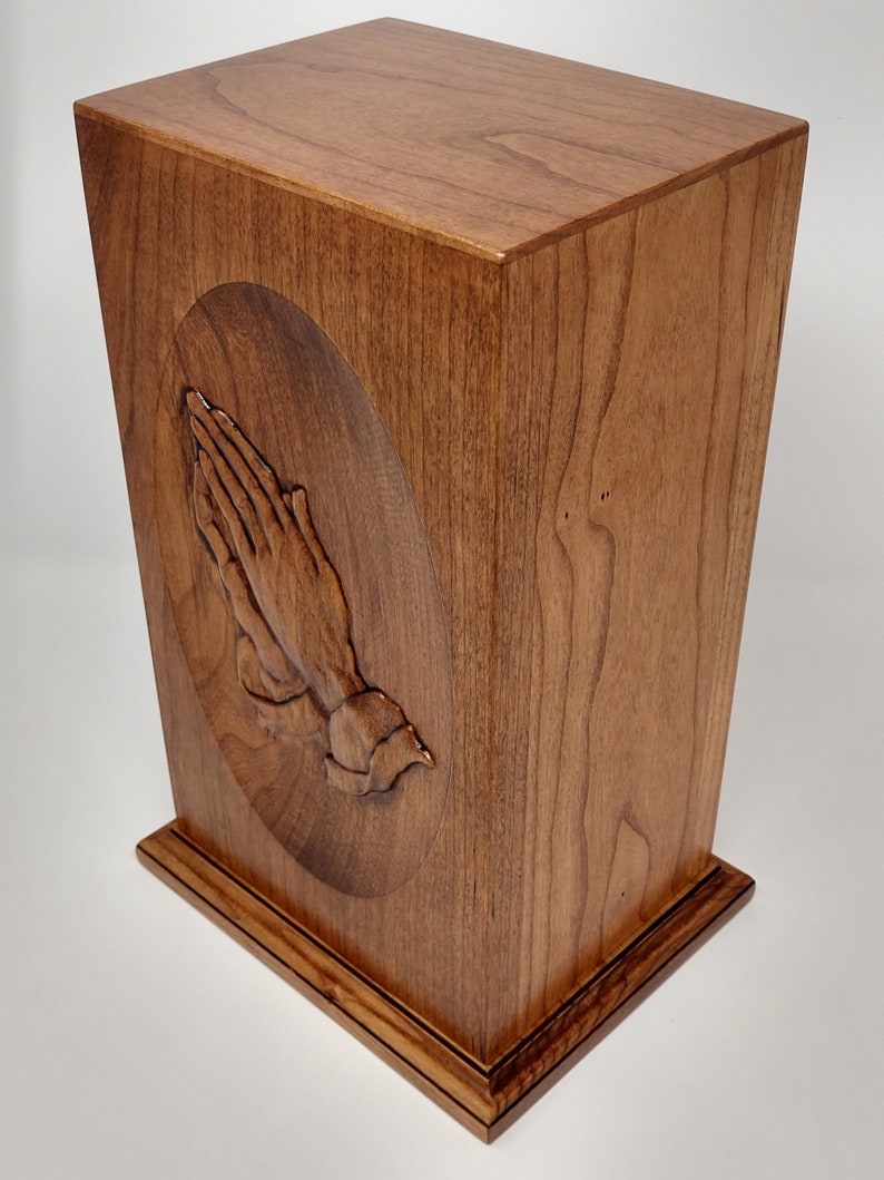 Cremation Urn for Human Ashes / Christian Praying Hands / - Etsy
