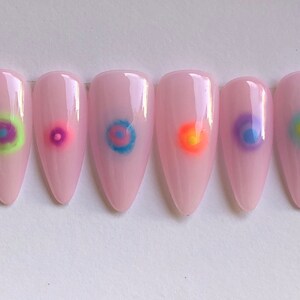 Aura Press on Nails Energy Nails Long Nails Fake Nails - Etsy