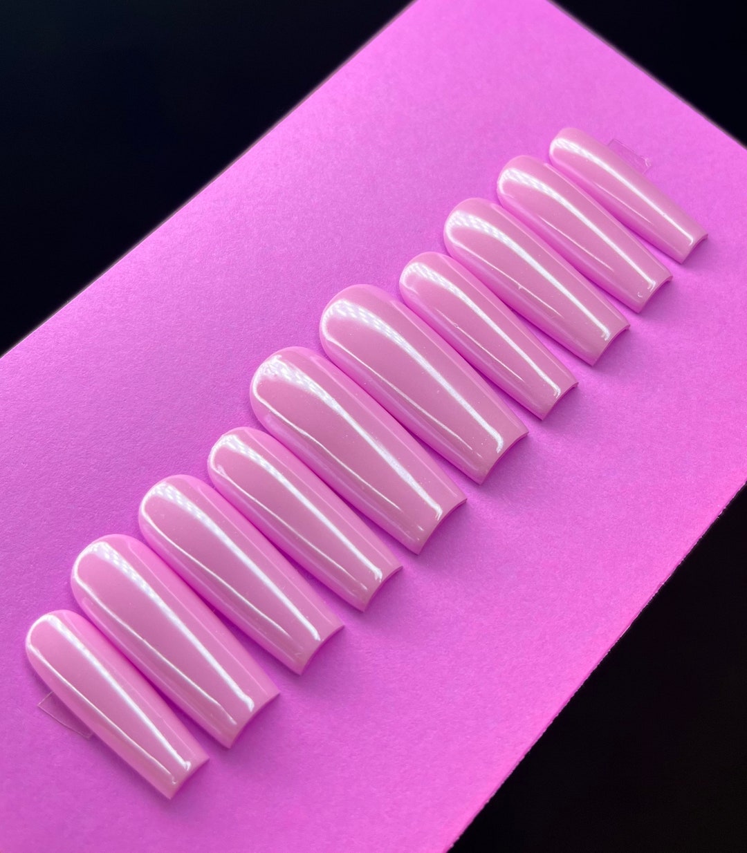 Pearl Chrome Nails Purplelish Pink Nails Pink Nails Purple - Etsy