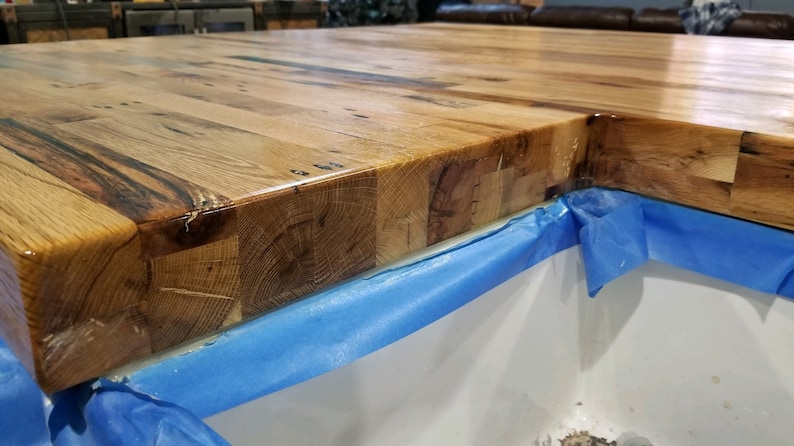Sample - Reclaimed Mixed Hardwood Countertops From Industrial Pallet ...