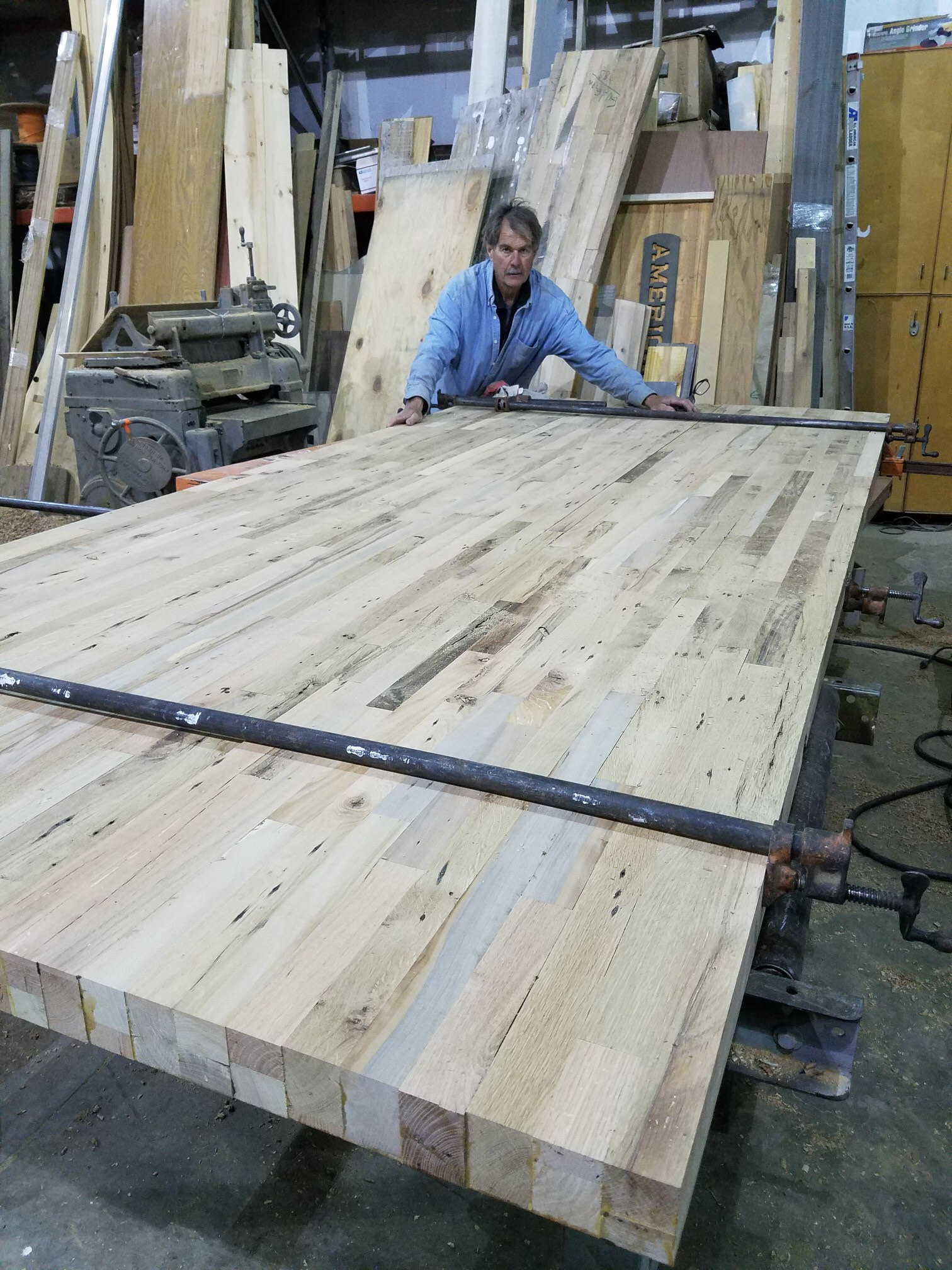 Reclaimed Butcher Block Mixed Hardwood Countertops From Industrial ...