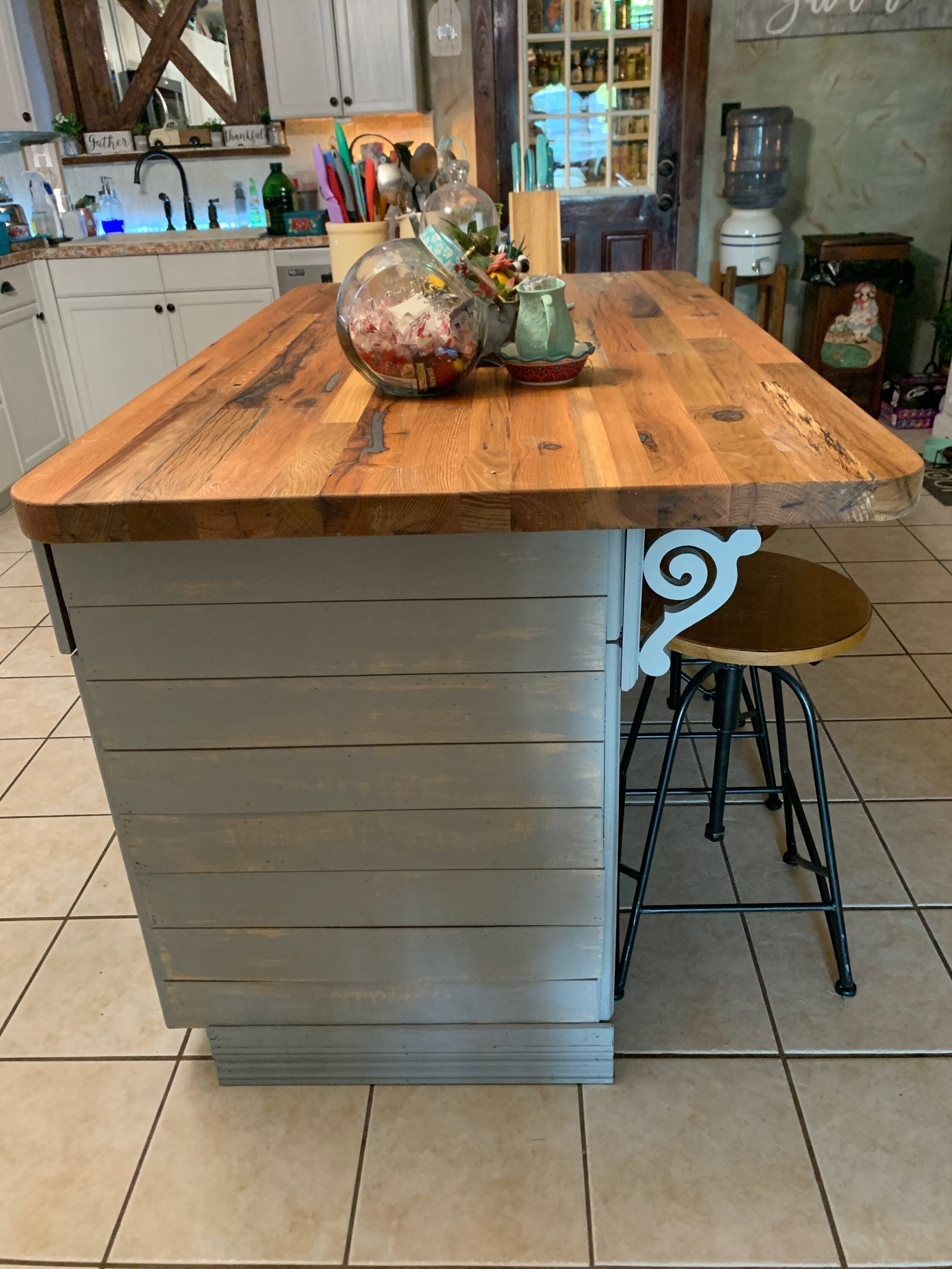 Reclaimed Butcher Block Mixed Hardwood Countertops From Industrial ...