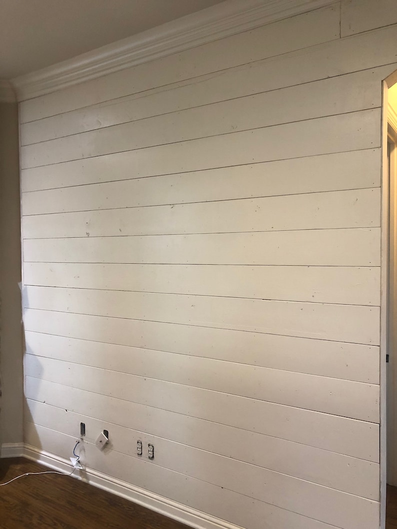 Modern Farmhouse White or Black Shiplap “no Lap” Wide Wall Planks ...