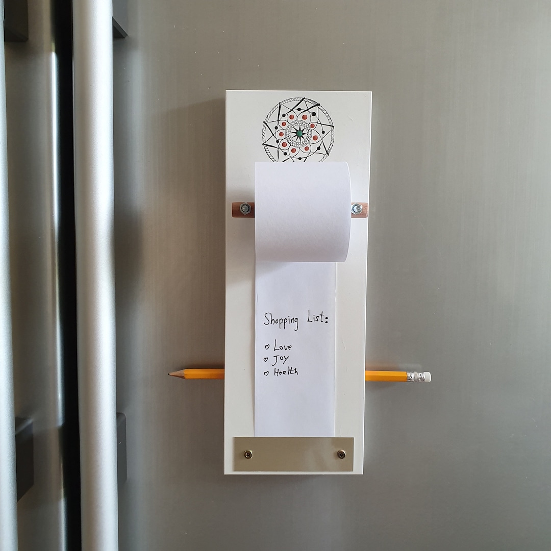 Memo Pad, Boho Kitchen Decor, Fridge Magnet, Kitchen Organizer, Couples ...