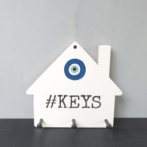 Key Holder for Wall, Wood Key Holder, Wood Wall Art Decor, New Home ...
