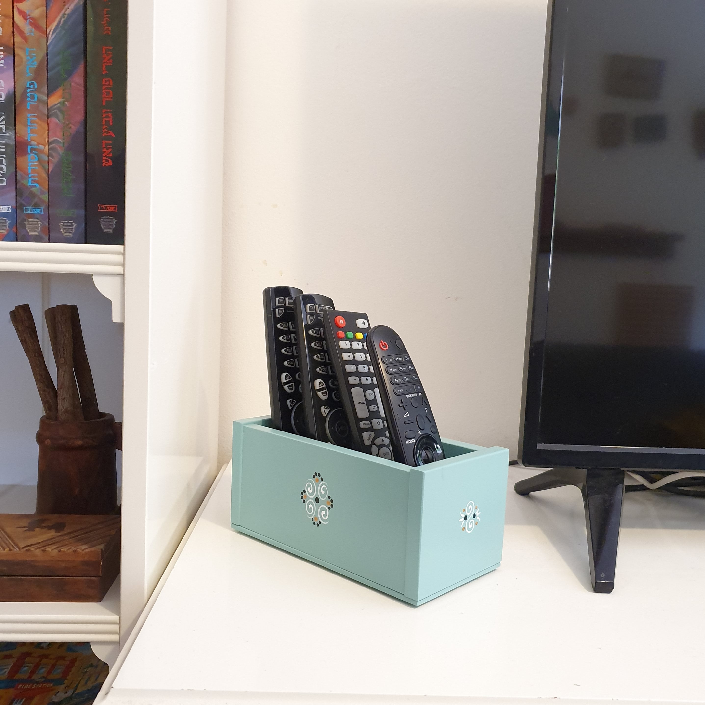 Remote Caddy, Remote Control Holder, Remote Organizer, Desk Organizer ...