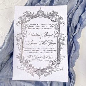 Royal Baroque Wedding Invitation Suite, Luxurious Vintage Inspired ...