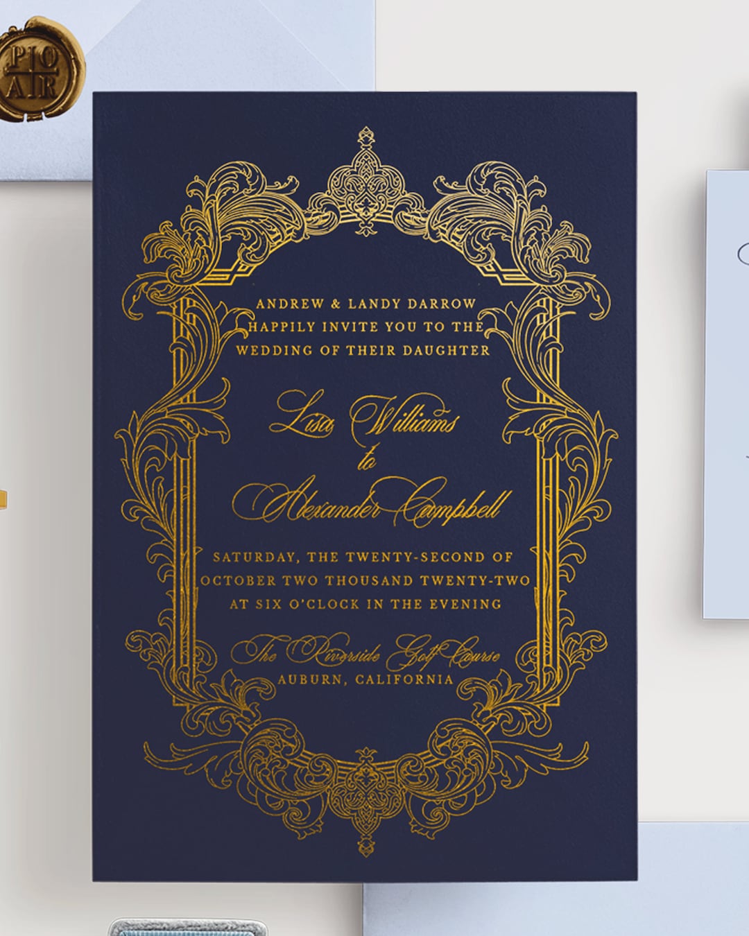 Royal Baroque Wedding Invitation Suite, Luxurious Vintage Inspired ...