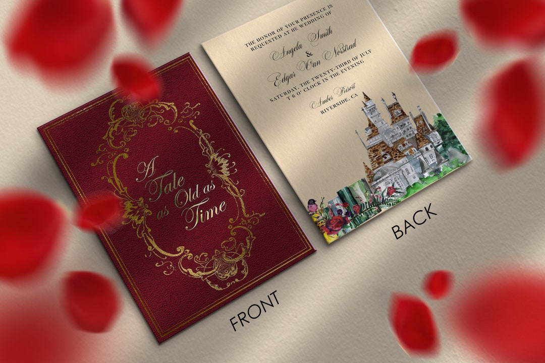 Fairytale Wedding Invitation Set Fairytale Storybook Wedding Invitation ...