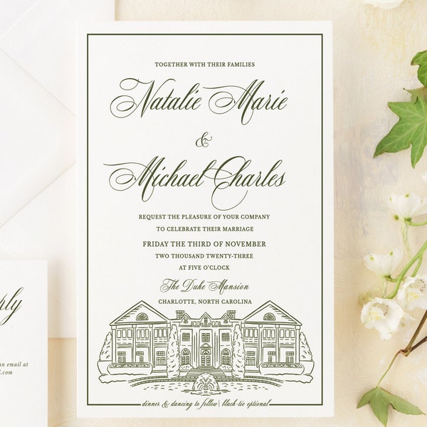 Elegant Wedding Card - Etsy