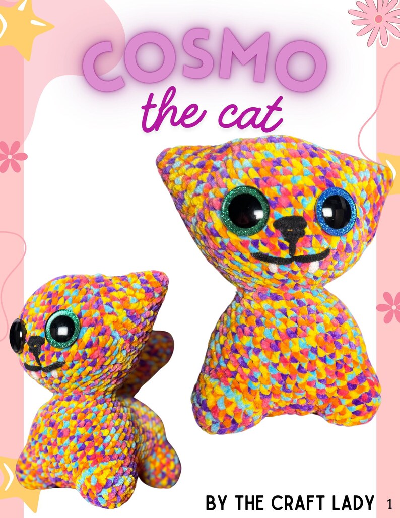 Cosmo the Cat Crochet Pattern - Etsy