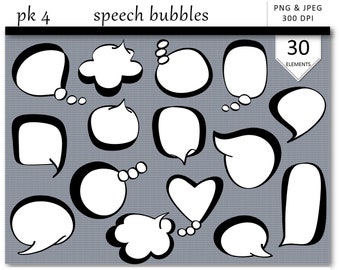 Speech Bubble Clipart Super Hero Pop Art Text Clip Art - Etsy