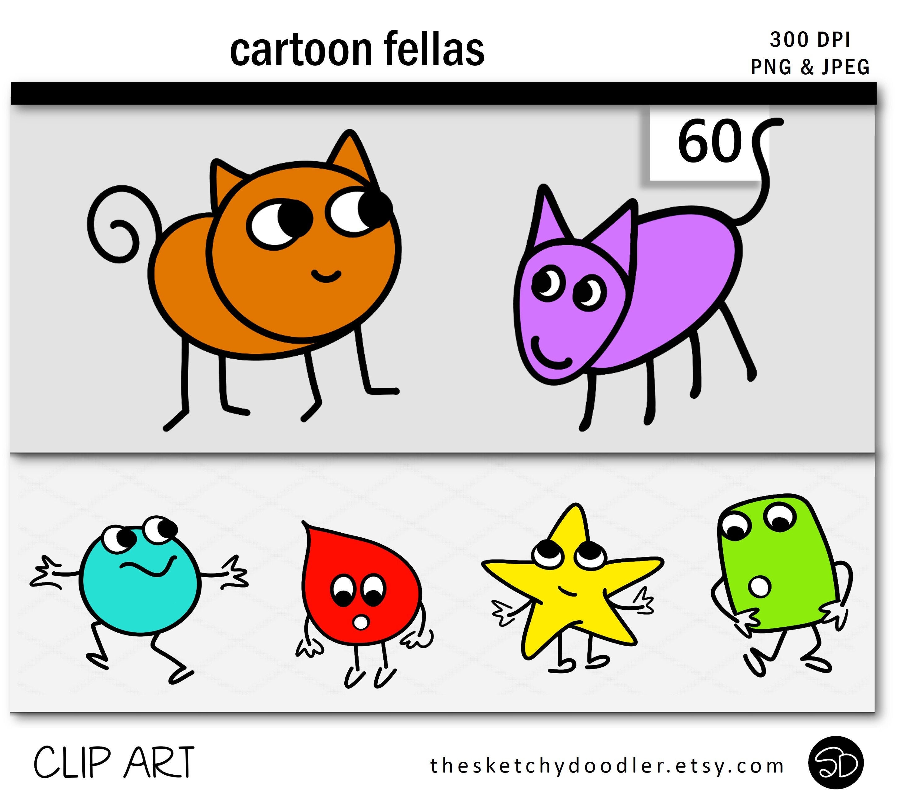 Cartoon Fellas BUY 1 GET 1 Free Instant download cartoon png cartoon ...