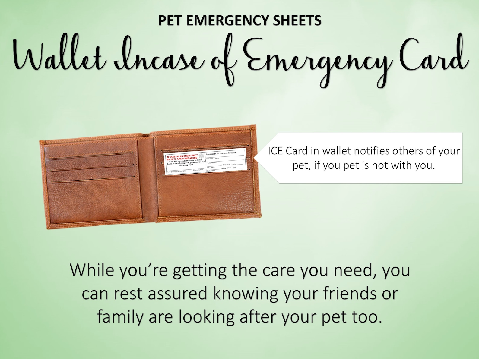 Printable Pet Emergency Info Kit | Dog ICE Sheets | Pet Emergency ...