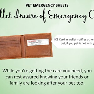 Printable Pet Emergency Info Kit | Dog ICE Sheets | Pet Emergency ...